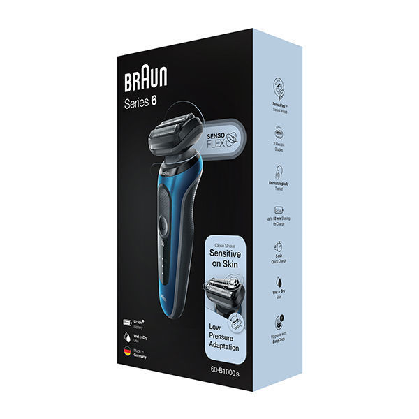 El-Iraqi Company | Braun Series 6 SensoFlex Wet & Dry Shaver, Blue ...