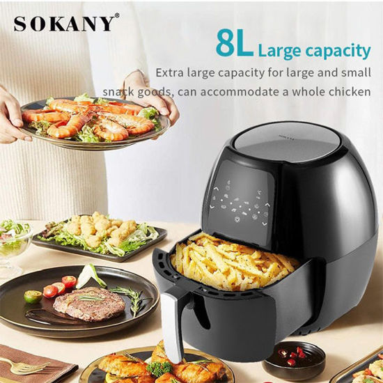 El-Iraqi Company | Air Fryer Sokany 8L Large Capacity 1800W High Power Air Fryers - SK-8014
