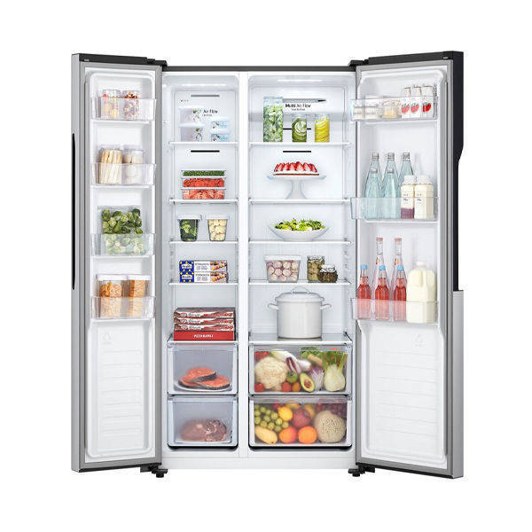 El-Iraqi Company | LG 519 litter, Side-By-Side Refrigerator Silver ...