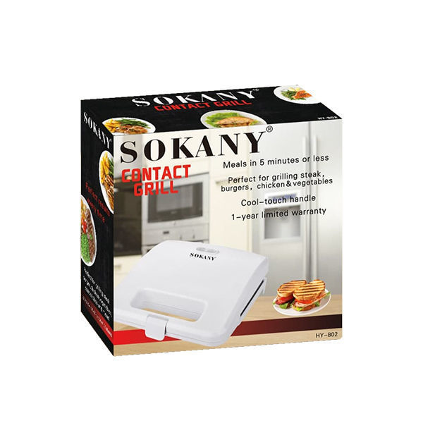 El-Iraqi Company | Sokany Sandwich Maker - 750 Watt White HY-802