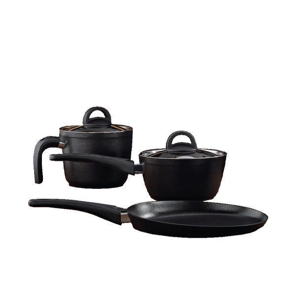 El-Iraqi Company | drobina cookware set 23 piece granite Black