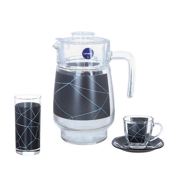 El-Iraqi Company | Luminarc Arcopyrex 46 Pieces IVANNA Light Blue Black