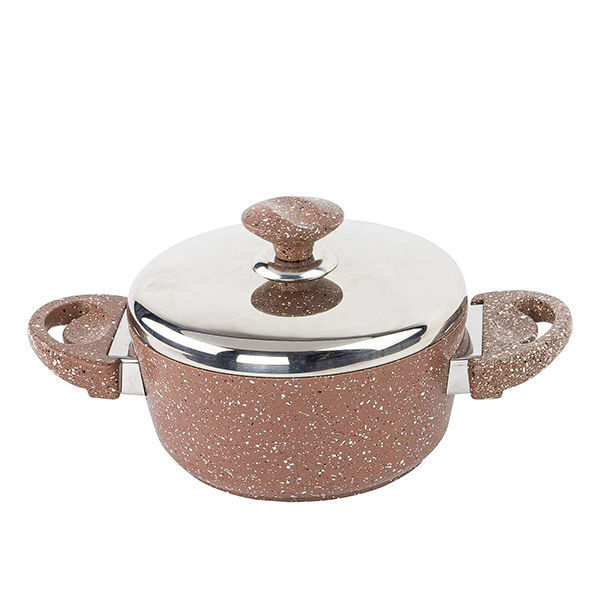 El-Iraqi Company | Saflon Granite cooking pot Size 26 Brown circular