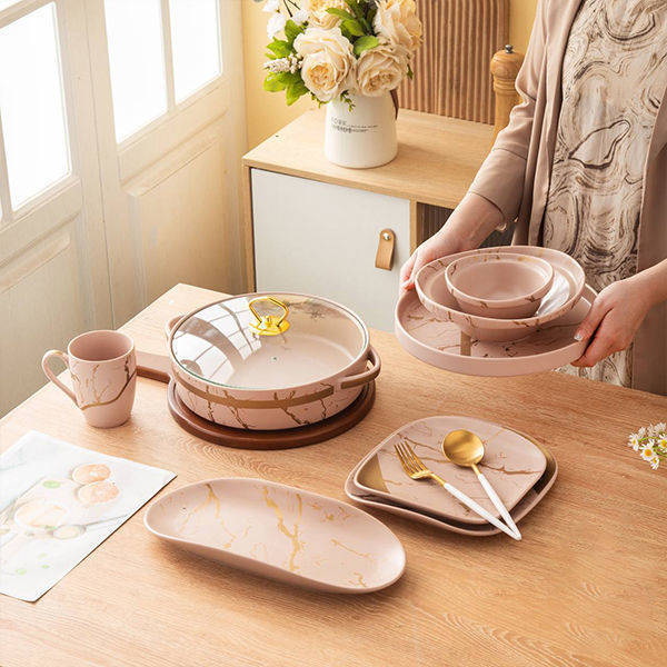 El-Iraqi Company | Nour Al Mostafa 35 Pieces Thermal porcelain Dinner ...