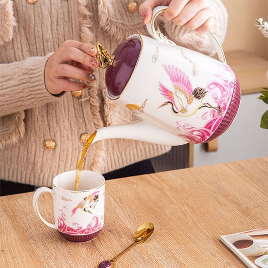 El-Iraqi Company | Nour Al Mostafa Thermal Porcelain Tea Set 17 Pieces ...