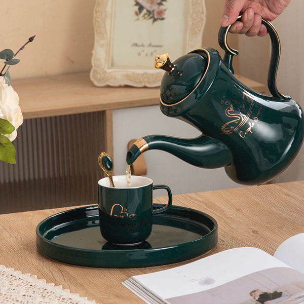 El-Iraqi Company | Nour Al Mostafa Thermal Porcelain Tea Set 17 Pieces ...