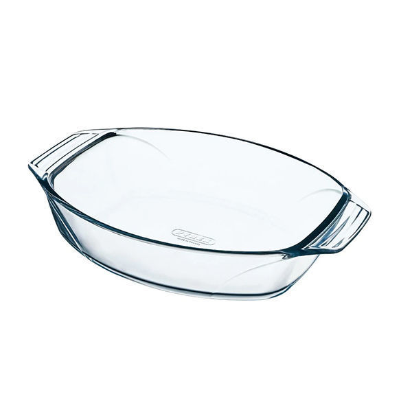 El-Iraqi Company | Pyrex Oval oven tray set 3 Pieces with hand