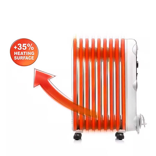 El-Iraqi Company | Delonghi Oil Heater 9 Fins 2000 Watt White - TRRS0920