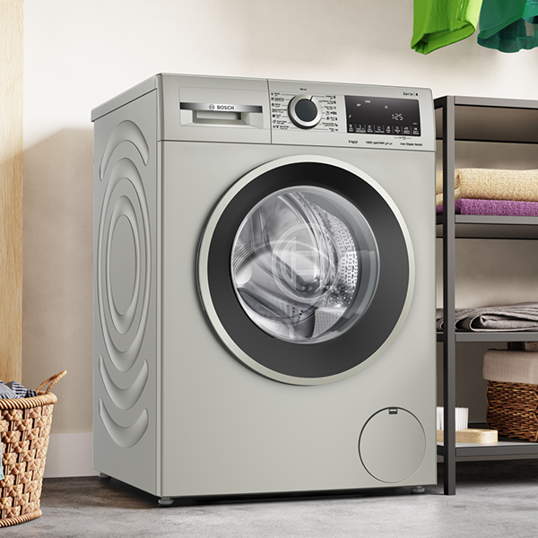 El-Iraqi Company | Bosch Washing machine 9 KG 1400 rpm, Silver inox ...