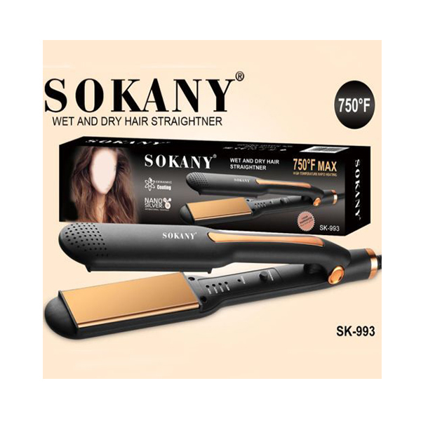 El-Iraqi Company | Sokany Hair Straightener 750F Black - SK-993