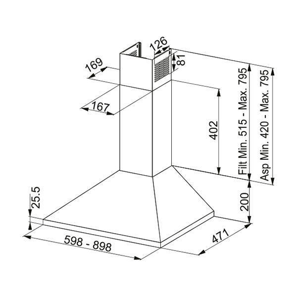 El-Iraqi Company | Franke Joy 624 Built-in Cooker Hood 60Cm Stainless ...