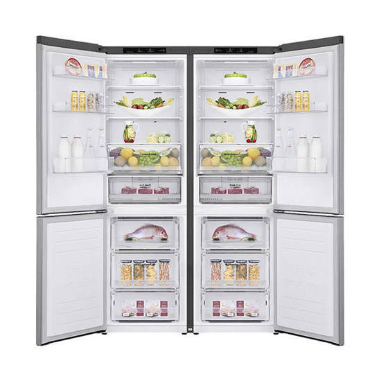 El-Iraqi Company | LG Twins Combie refrigerator 341 Liter + 341 Liter inverter Motor Silver GW ...