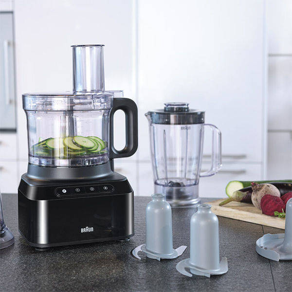 El-Iraqi Company | Braun PureEase Food Processor 800 Watt Black FP 3132
