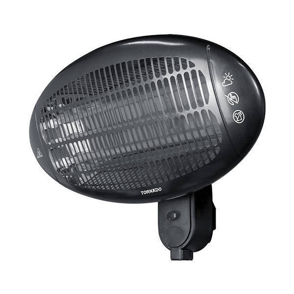 El-Iraqi Company | TORNADO Wall Mounted Halogen Heater 2000 Watt Black ...
