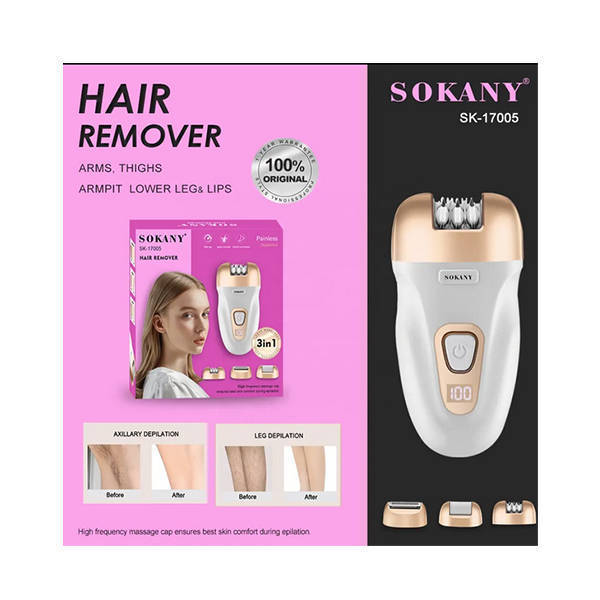 El-Iraqi Company | Sokany Silk-epil Epilator 3 In 1 White SK-17005