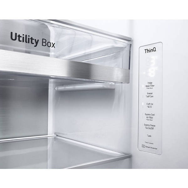 El-Iraqi Company | LG Refrigerator Instaview 635 Liter Door-in-Door Black GC-X257CQHW